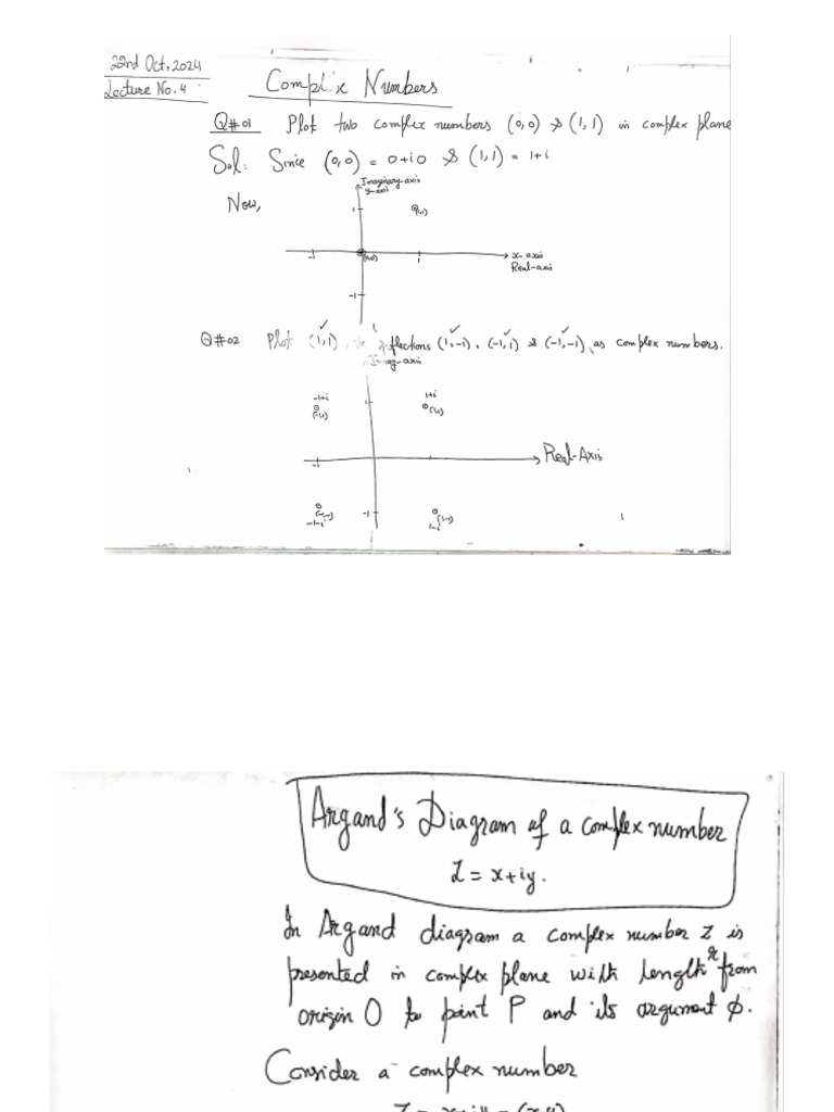 Argan Diagram of Complex Number | PDF