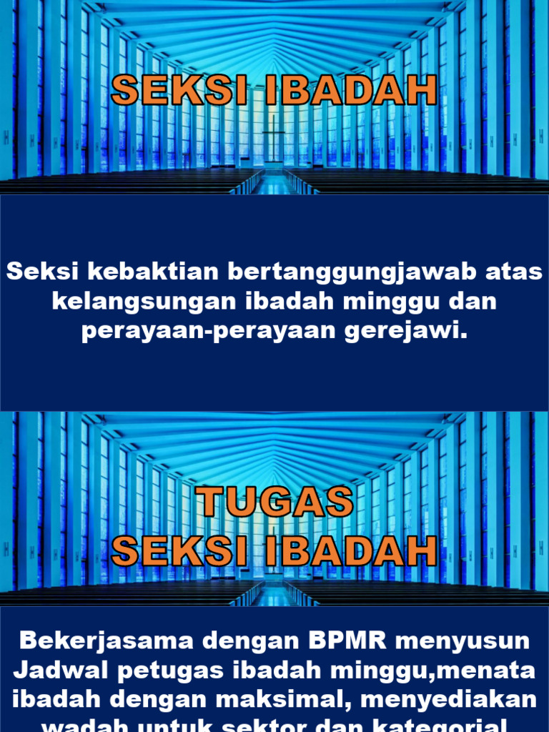 Tugas dan Fungsi Seksi Gereja | PDF | Karier & Perkembangan | Kajian ...
