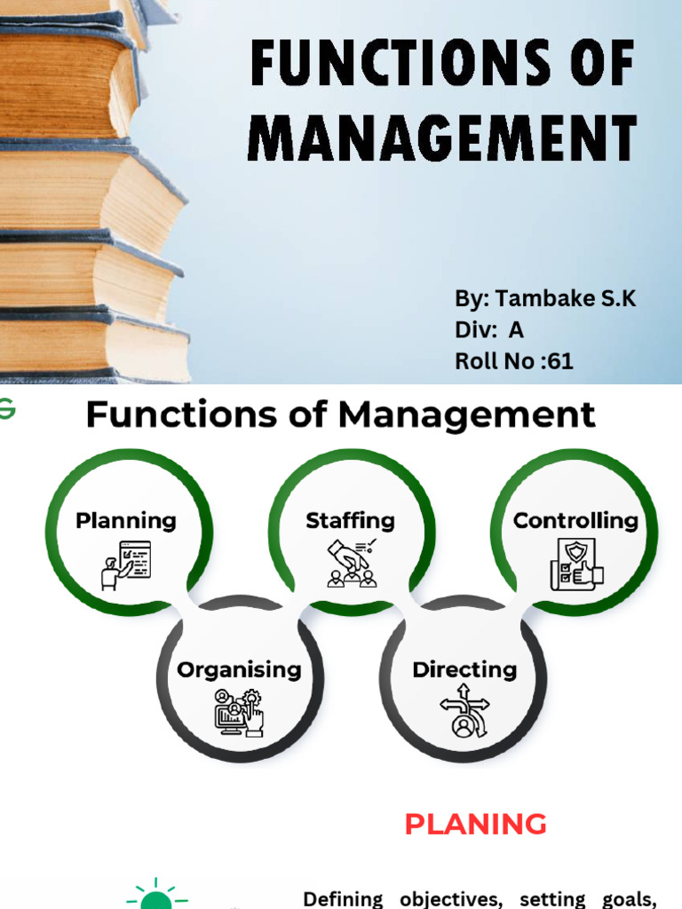 Function of Management | PDF