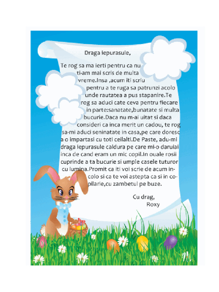 Scrisoare Pentru Iepuras | PDF