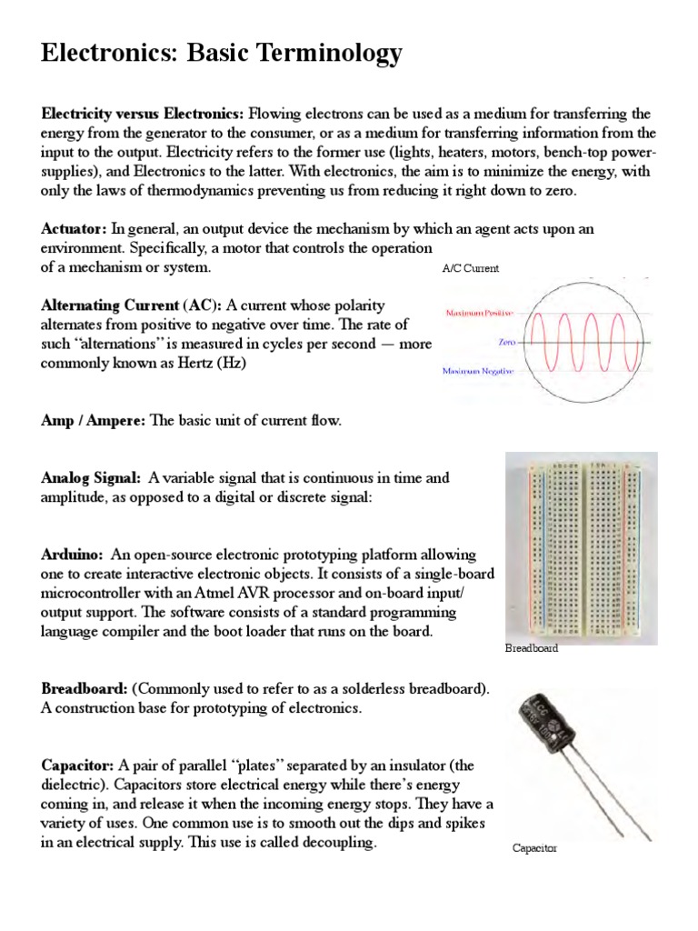 Electronics: Basic Terminology: A/C Current | PDF | Electronic Circuits ...