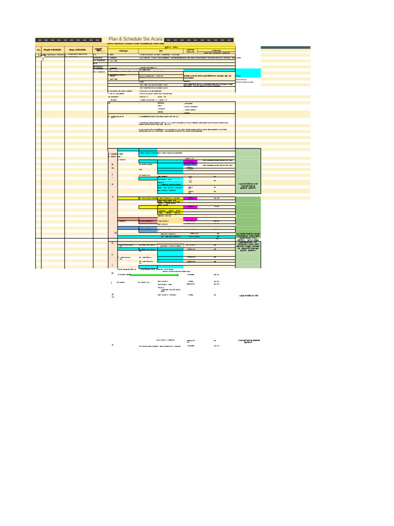 Plan & Schedule Sie Acara NSM2024 | PDF