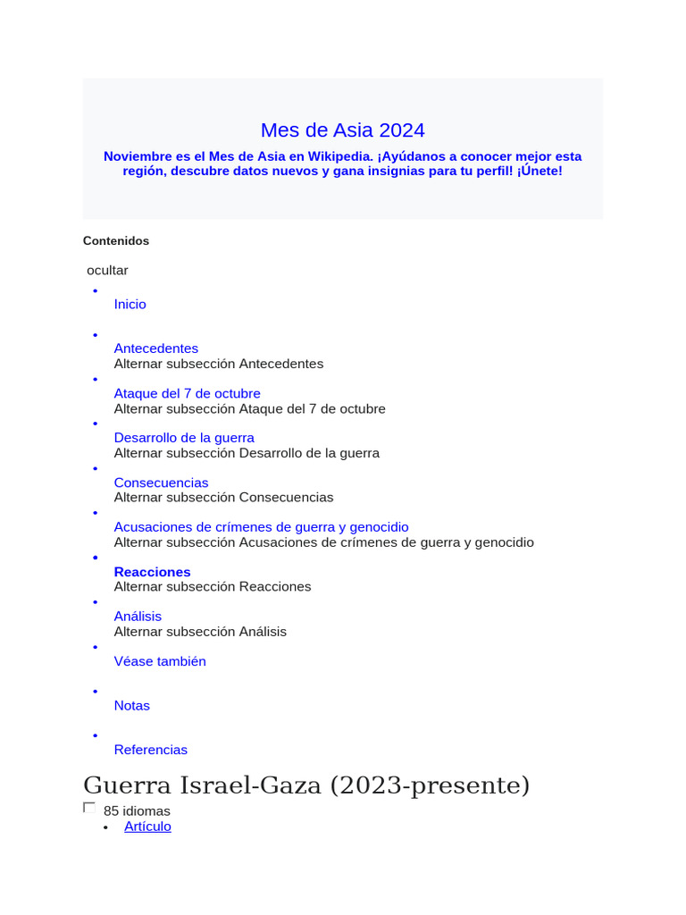 Guerra Israel-Gaza: Conflicto Actual 2024 | PDF | Franja de Gaza | Israel