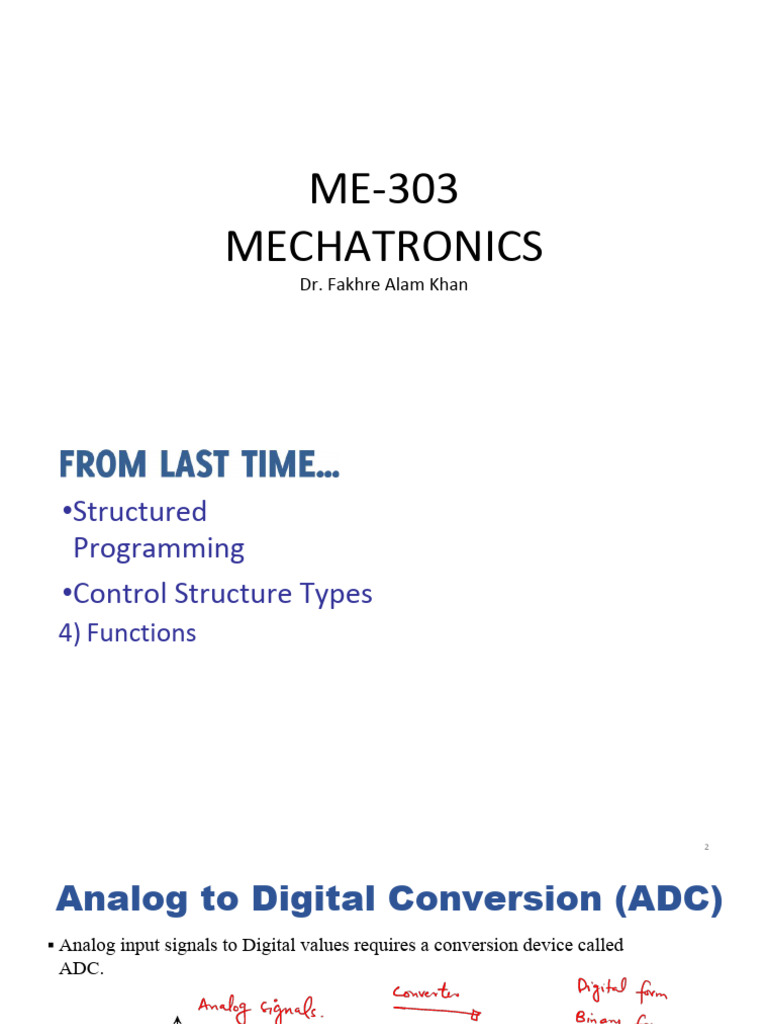 Lect. 10 Adc, Dac, PWM Senior | PDF