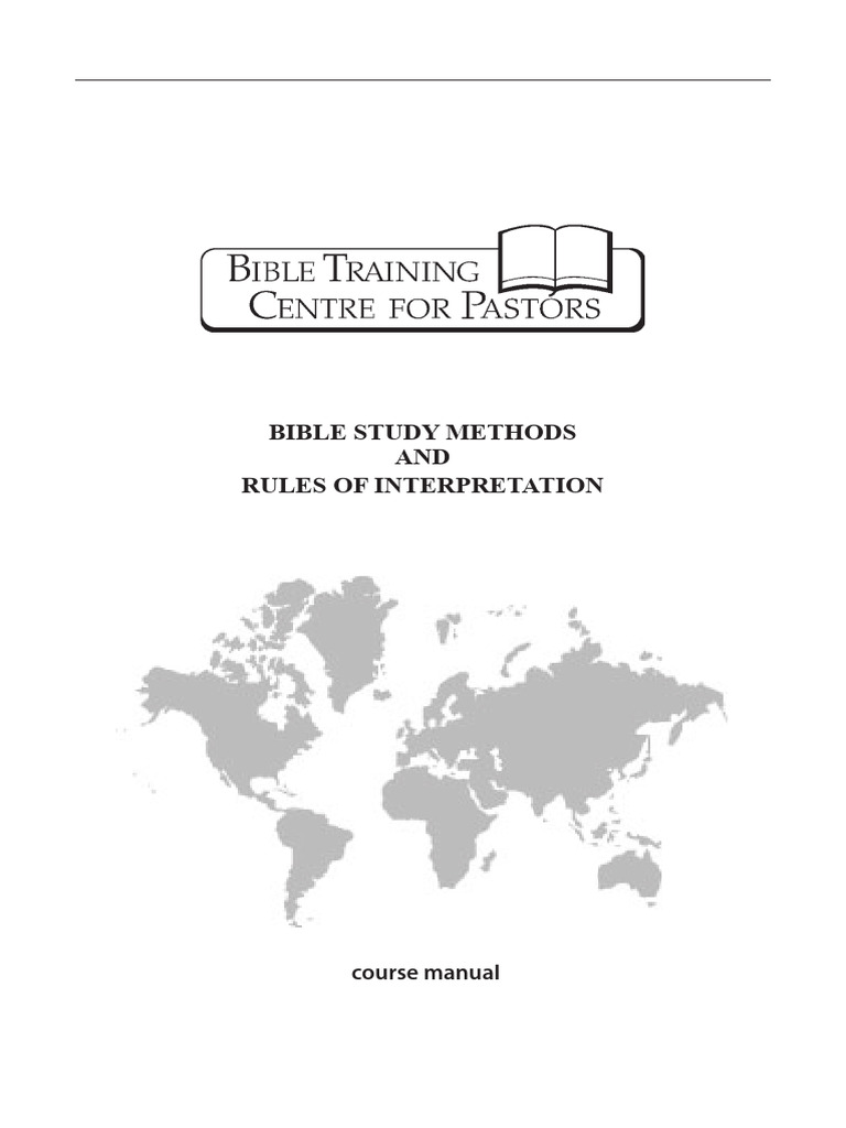Bible Study Methods Manual | PDF | Bible | God