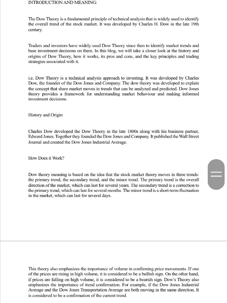 Dow Theory | PDF