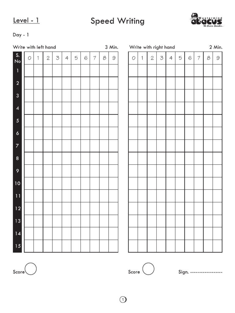 Day 1 Speed Writing | PDF