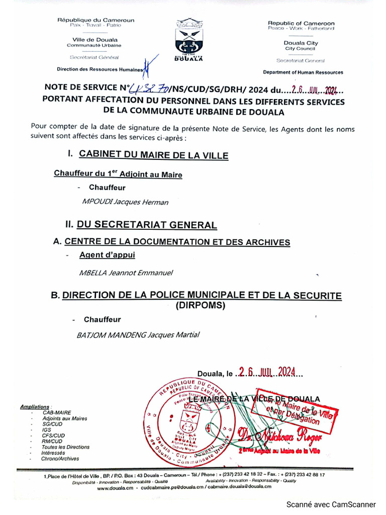 Affectation Personnel | PDF