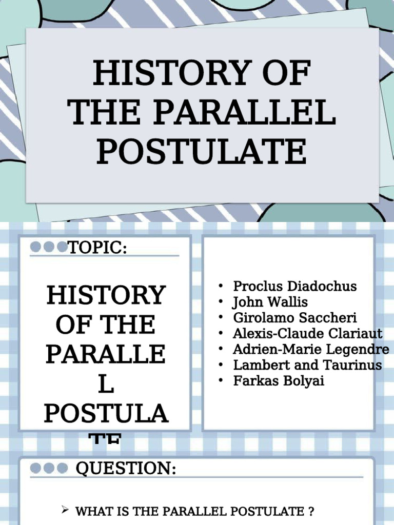 History of The Parallel Postulate PPT 012535 | PDF | Elementary ...