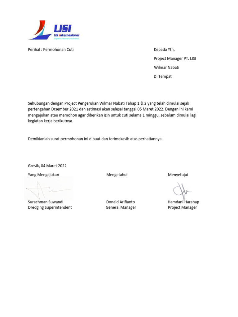 Surat Izin Surachman Suwandi | PDF