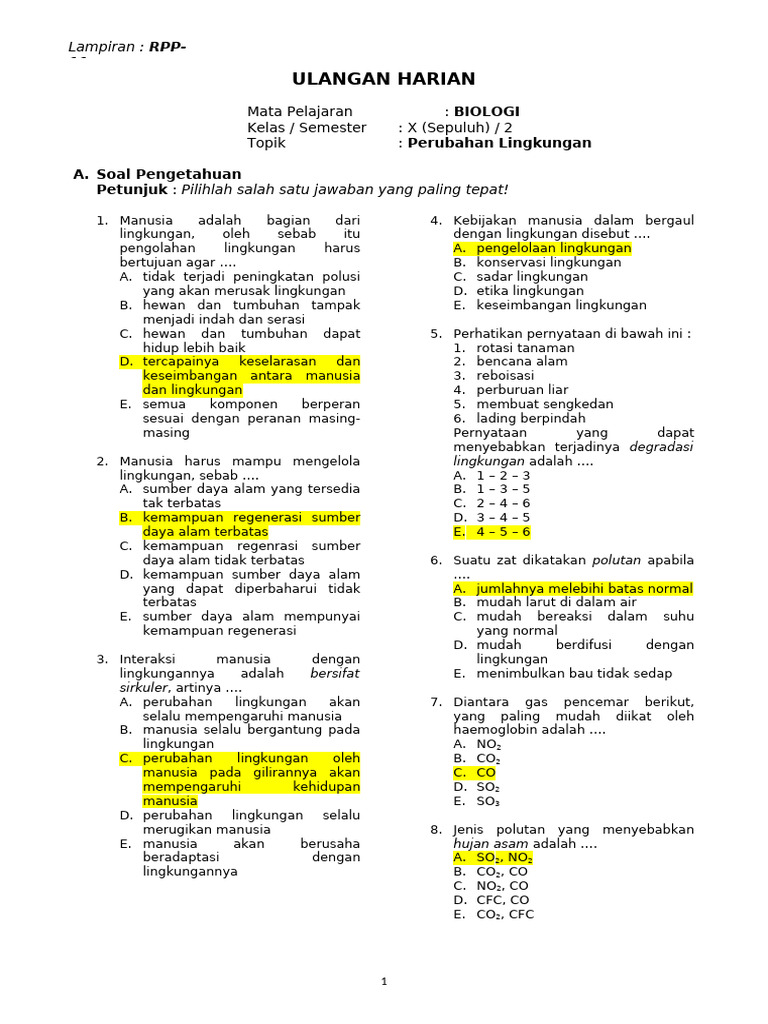 Instrumen Penilaian 2 KJ | PDF | Sains & Matematika