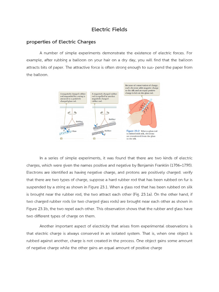 Electric Field | PDF | Electric Charge | Force