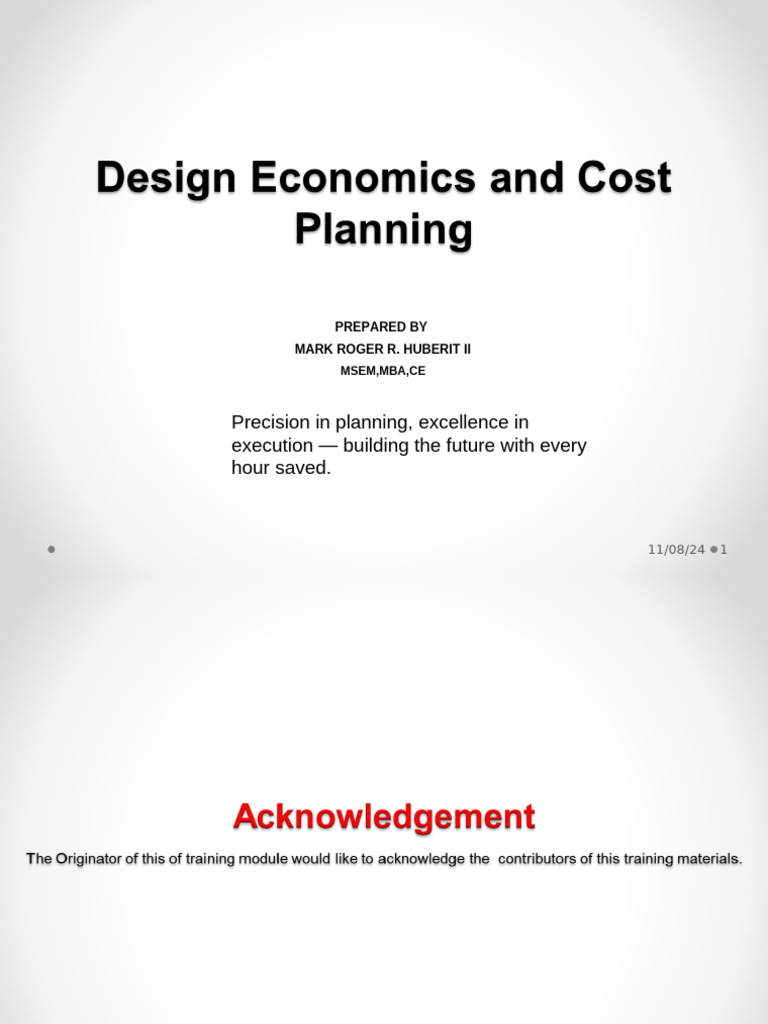 ENGINEERING ESTIMATE - TRAINING MODULE (Draft) | PDF | Investing | Business