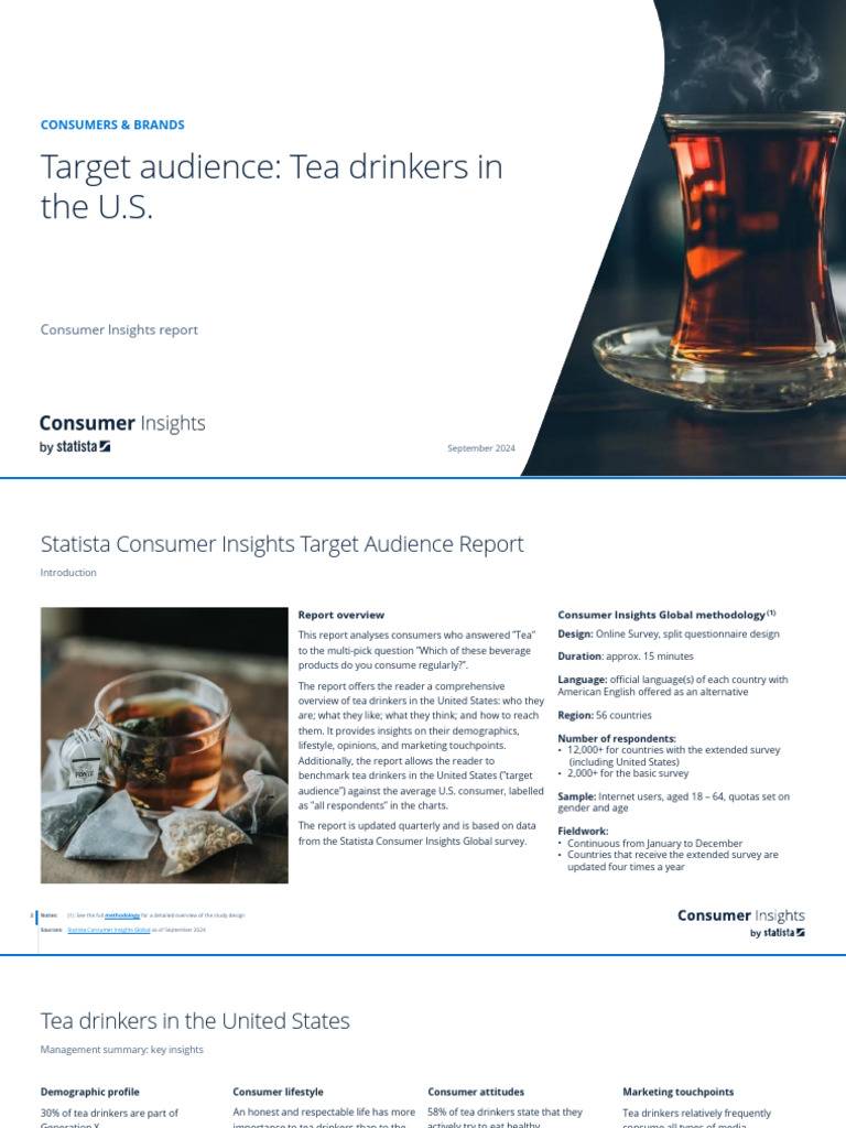 Study - Id119620 - Target Audience Tea Drinkers in The United States ...