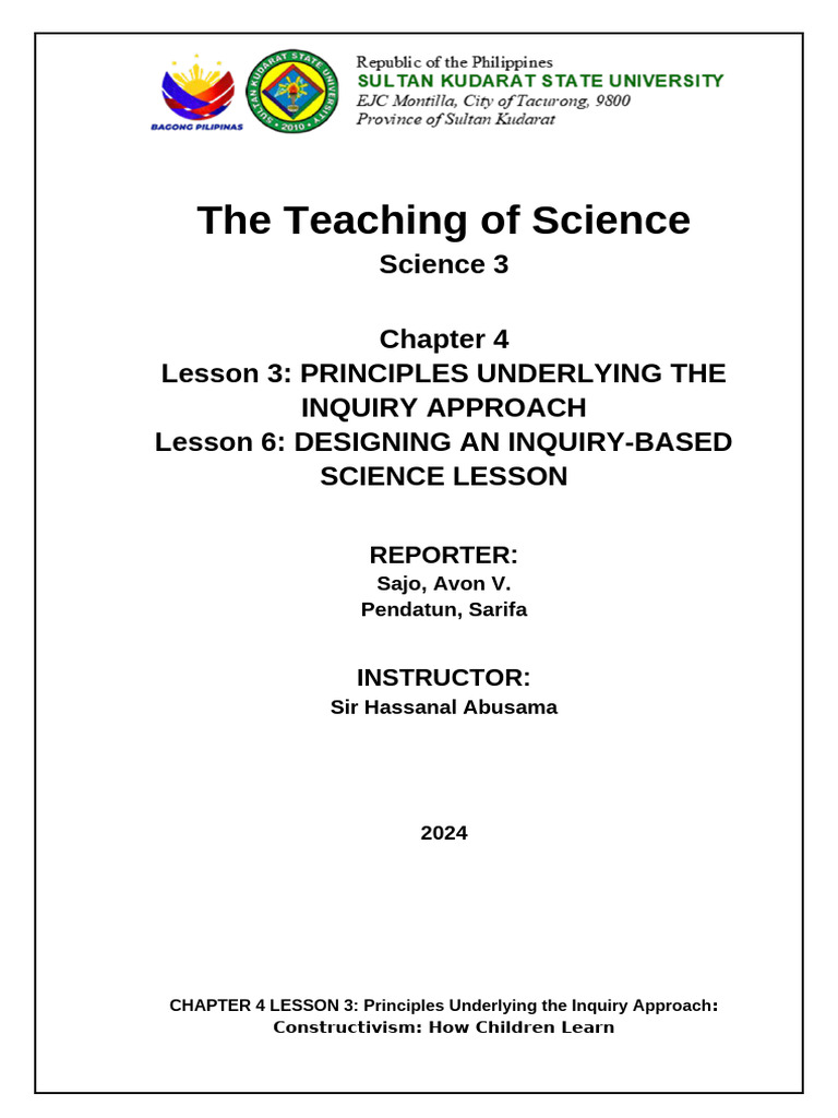 Inquiry Based Approach Written Report | PDF | Constructivism (Philosophy Of Education) | Inquiry ...