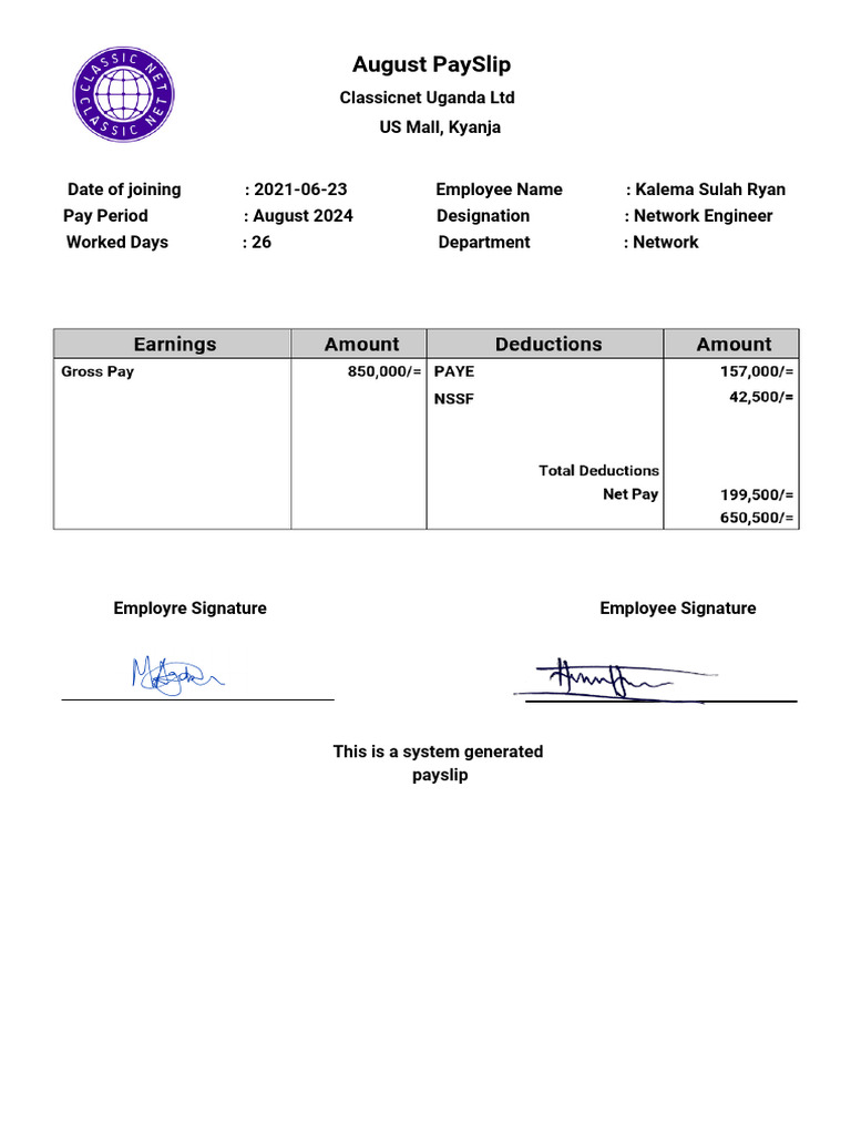 PAYSLIP | PDF