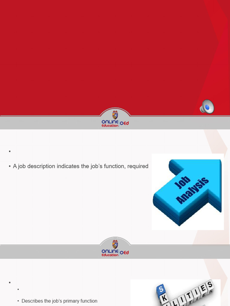 Lesson 2 - Job Analysis and Evaluation - Presentation | PDF | Business | Psychology