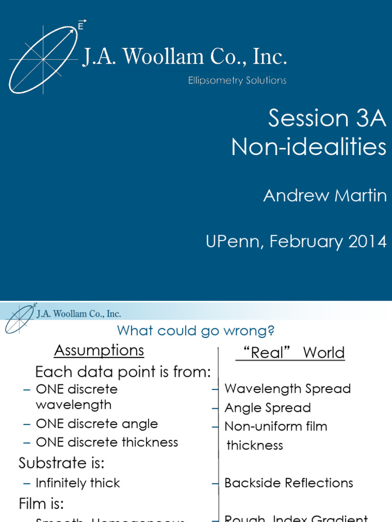 Measuring Non-Idealities in VASE | PDF | Electrodynamics | Applied And ...