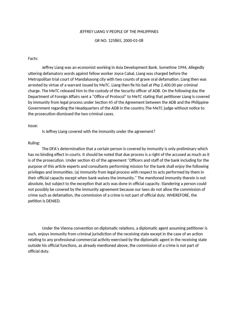 Jeffrey Liang V People of The Philippines | PDF