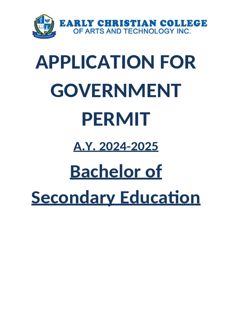 Application For Government Permit | PDF | Teachers | Hierarchy