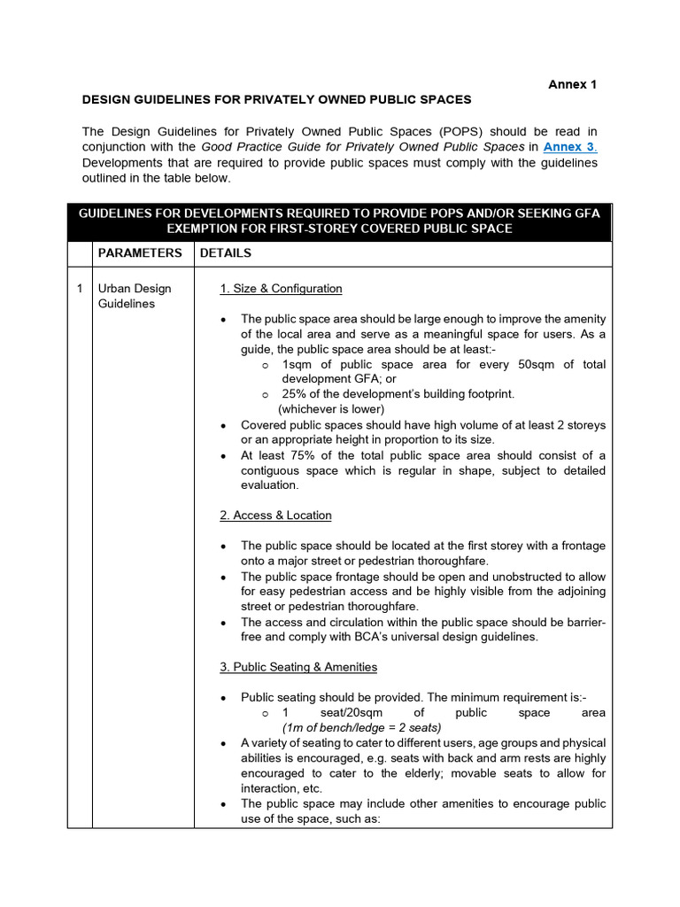 Singapore POPS Design Guidelines | PDF | Lighting | Street