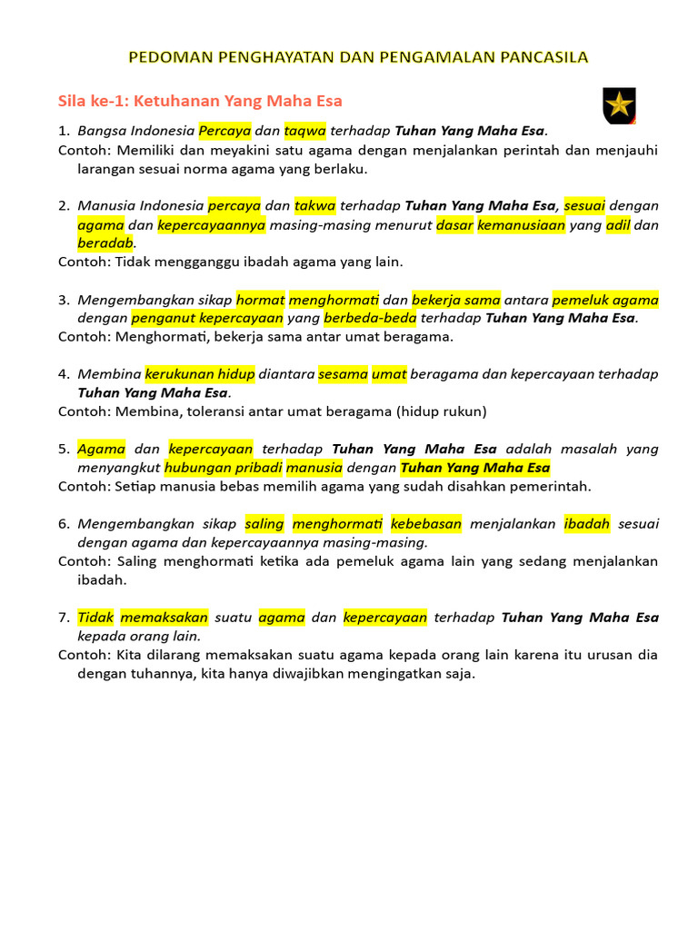 Pedoman Penghayatan Dan Pengamalan Pancasila | PDF | Ilmu Sosial