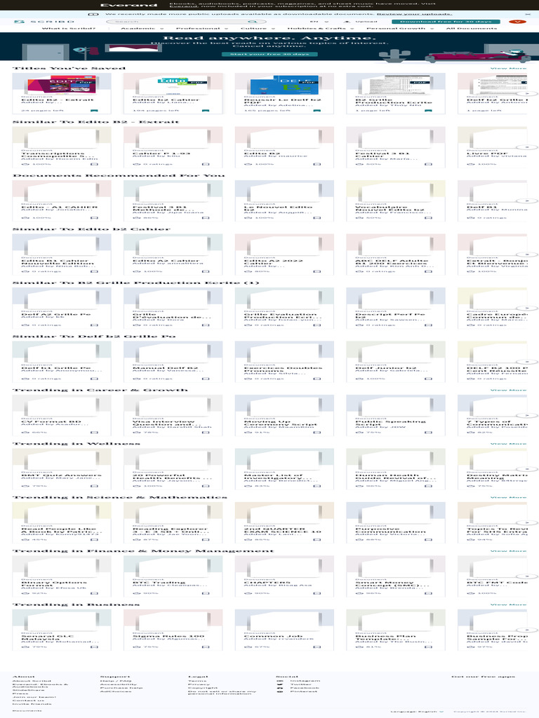 Scribd Explore 195M+ Documents From A Global Community | PDF | Scribd