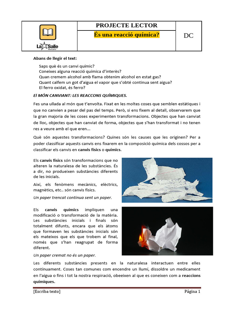 Pluginfile - Php297726mod Resourcecontent3lectura20es20una20reacció20química PDF | PDF