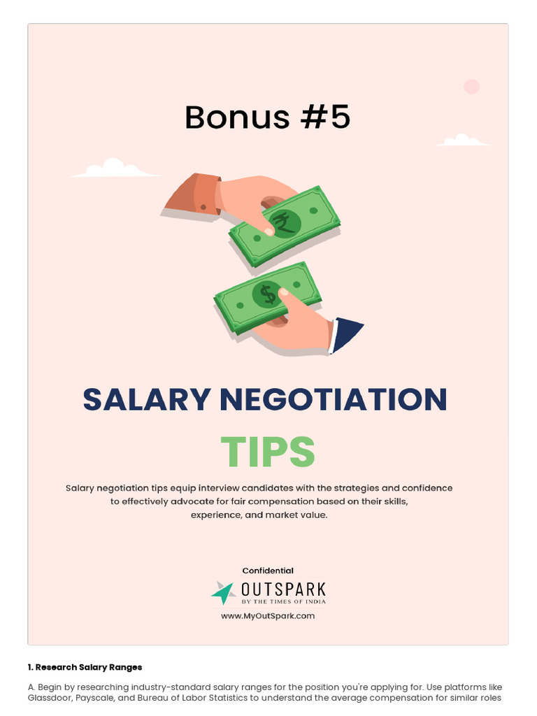 Salary Tips - Negotiation Skills | PDF | Salary | Negotiation