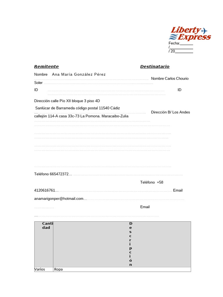 Copia de Packing List Word | PDF | aduana | Arancel