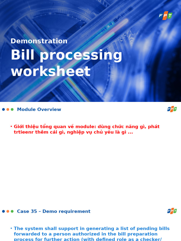 Bill Processing Worksheet | PDF