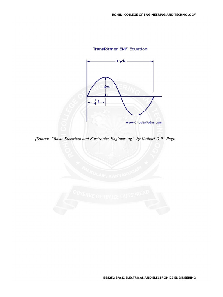 Emf Of Transformer Pdf Transformer Electrical Engineering
