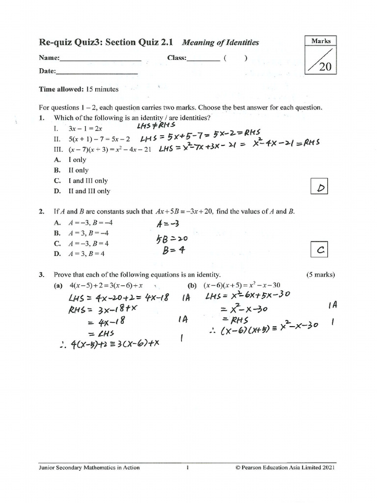 Quiz3 Requiz - 2A02 - Section 1 Quiz - E - Marking | PDF