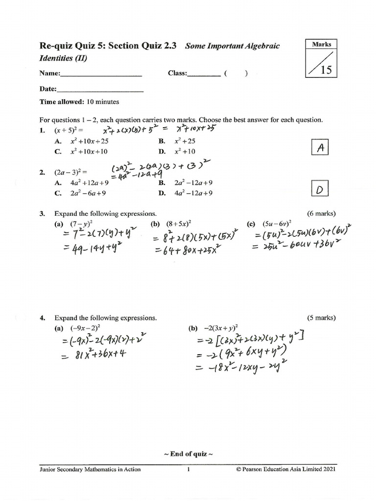 Quiz5 Requiz - 2A02 - Section 3 Quiz - E - Marking | PDF