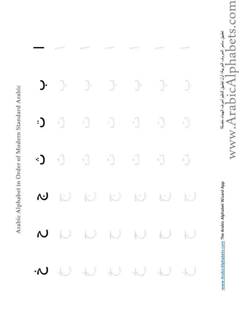 Arabic Alphabet Dotted 1 2 | PDF