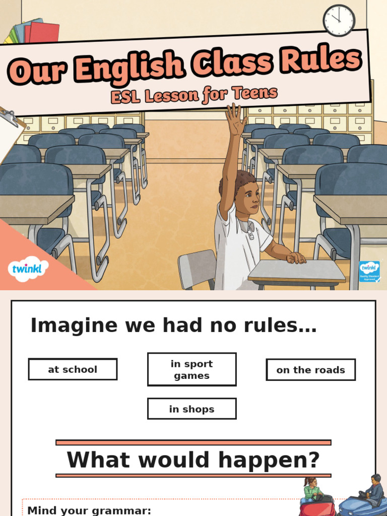 T 1722605371 Esl Class Rules Powerpoint Teens b1 Ver 3 | PDF | English ...