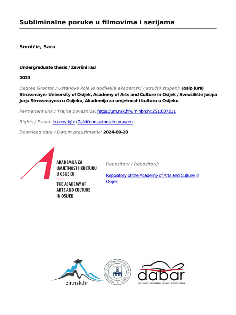 Zavrsni Rad Sara Smolcic | PDF