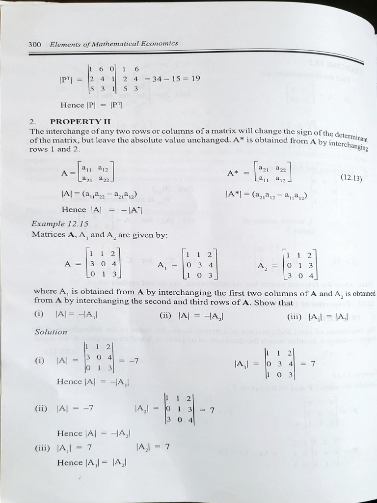 Properties of Matrices | PDF