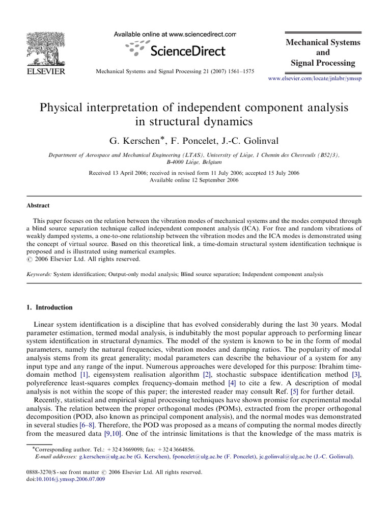 Physical Interpretation of Independent Component Analysis | PDF ...