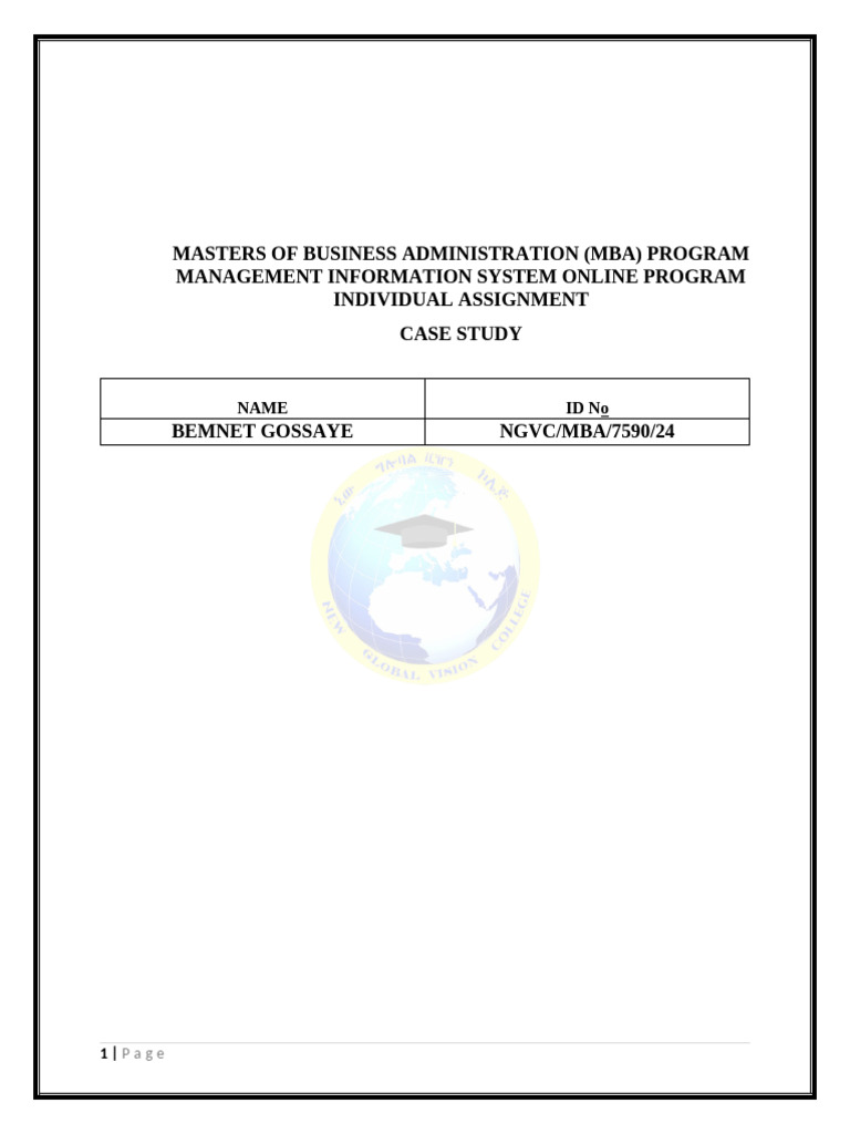 Bemnet Management Information System Case Study Out of 30% | PDF | Smartphone | Inventory