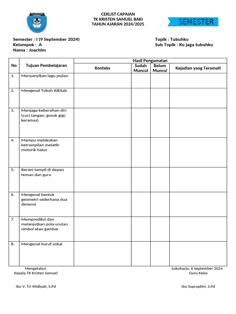 Ceklis 19 Agust 2024 | PDF | Pengembangan Diri | Kesehatan Holistik