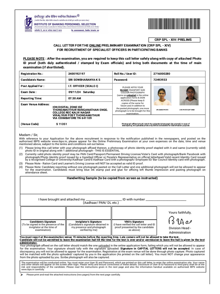 Common Recruitment Process For Recruitment of Specialist Officers in Participating Banks (CRP ...