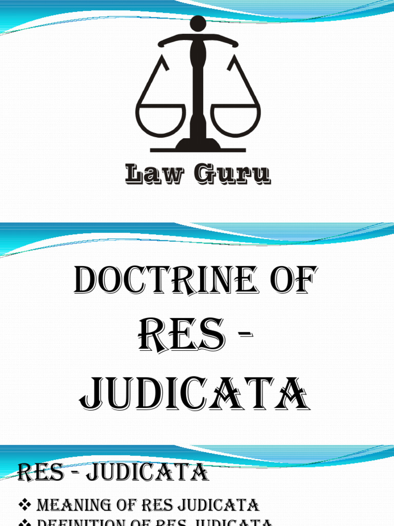 Doctrine of Res Judicata | PDF | Res Judicata | Lawsuit