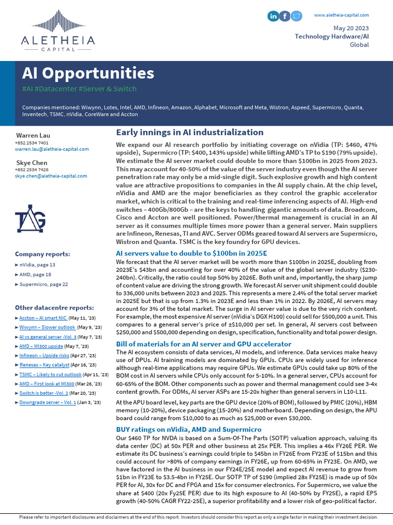 Alethia AI 2023-05 | PDF | Graphics Processing Unit | Artificial Intelligence