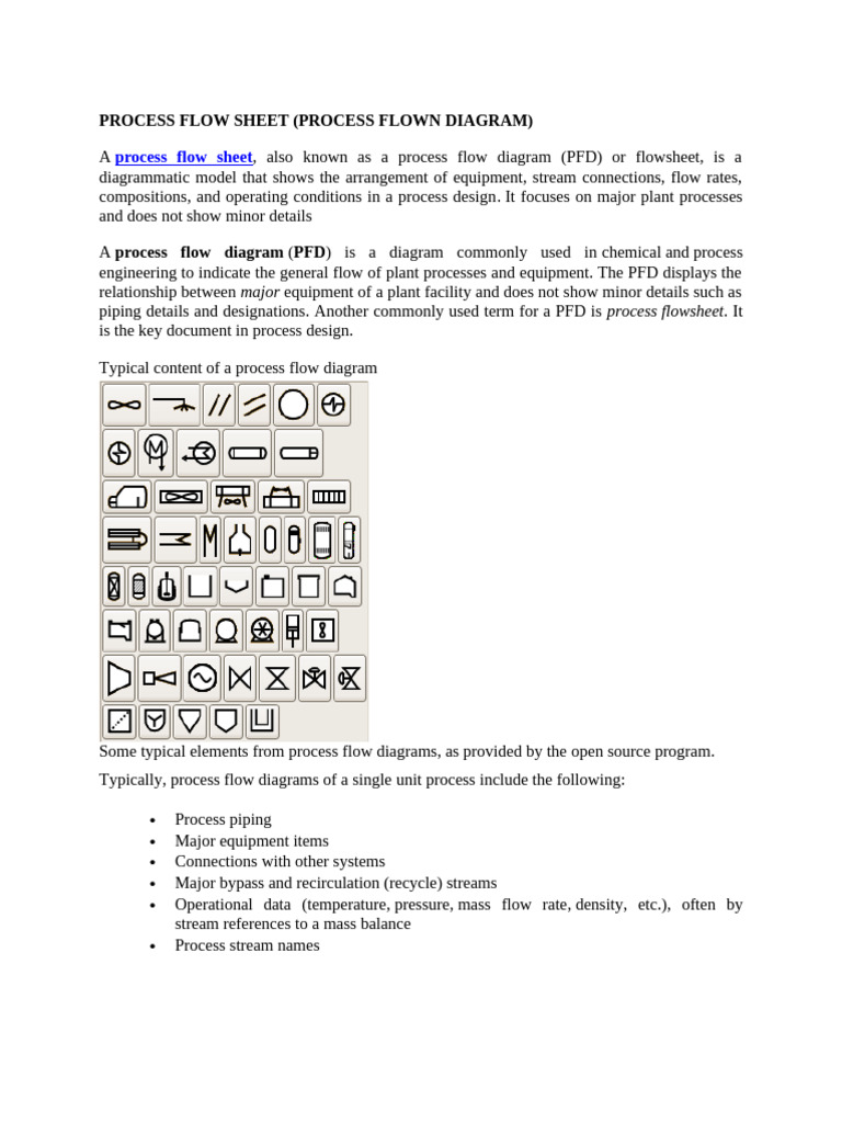 Process Flow Sheet | PDF | Fluid Dynamics | Chemical Engineering