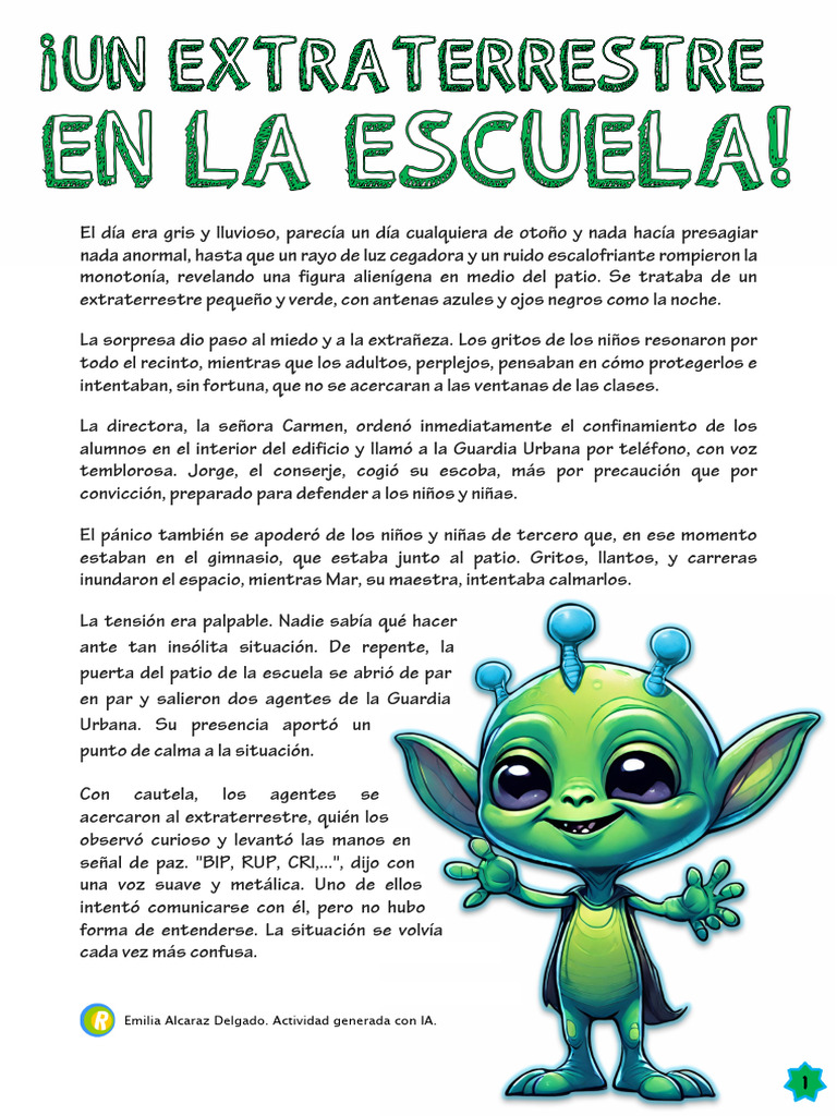 Encuentro Escolar con un Extraterrestre | PDF | Libros para ...