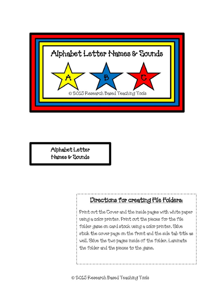 FreeAlphabetFileFolderGame 1 | PDF | Language Arts & Discipline