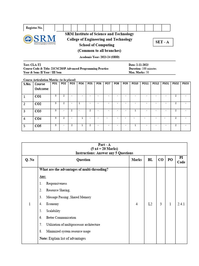 SETA Answerkey | PDF | Transmission Control Protocol | Network Socket