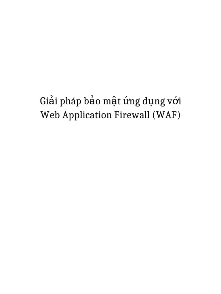 2 WAF Solution | PDF
