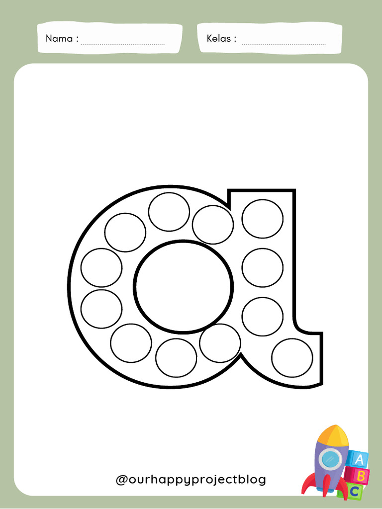 BLOG Alphabet Dot Letters Huruf Kecil | PDF